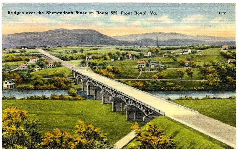 Bridges over the Shenandoah River on Route 522, Front Royal, Va ...