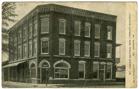 Mt. Jackson National Bank (Triplett Building) Mt. Jackson VA ...